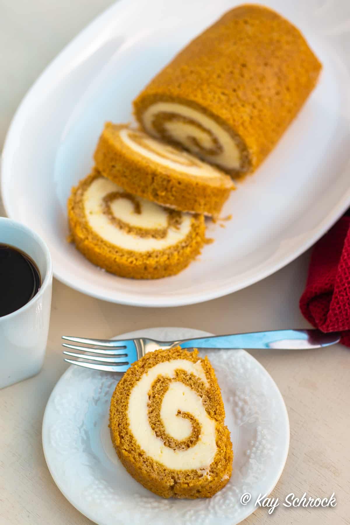 Pumpkin Cheesecake Roll - A Ranch Mom