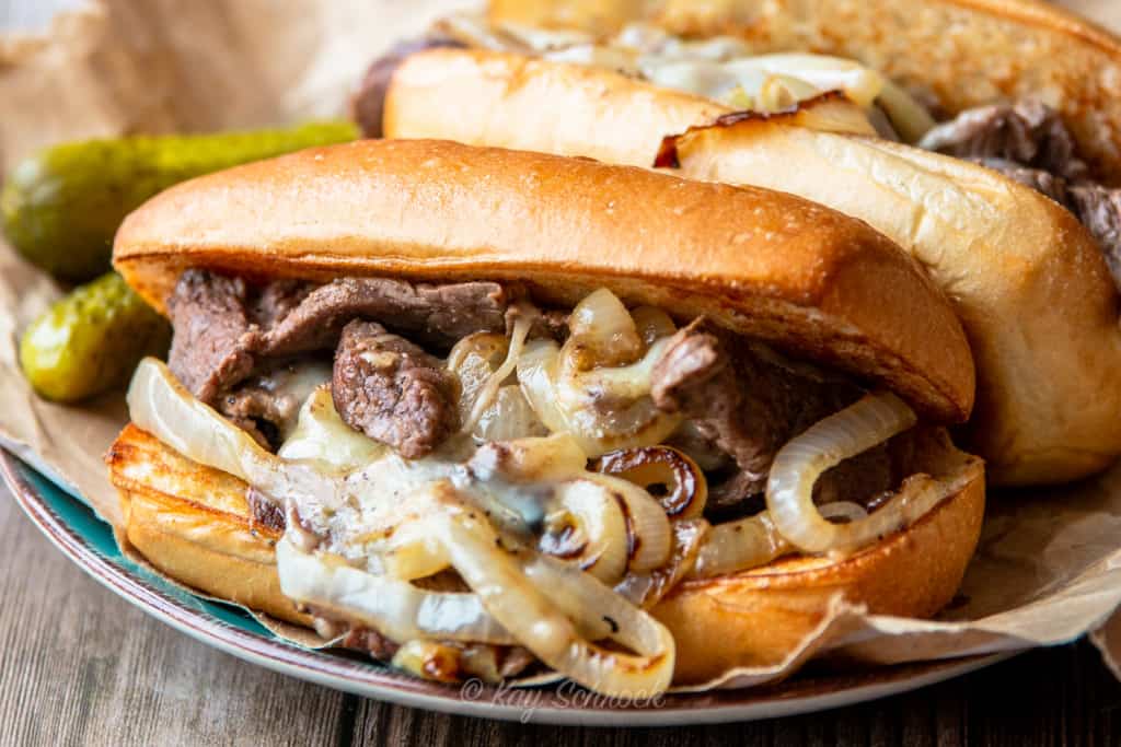 Bison Cheesesteak Sandwich - A Ranch Mom