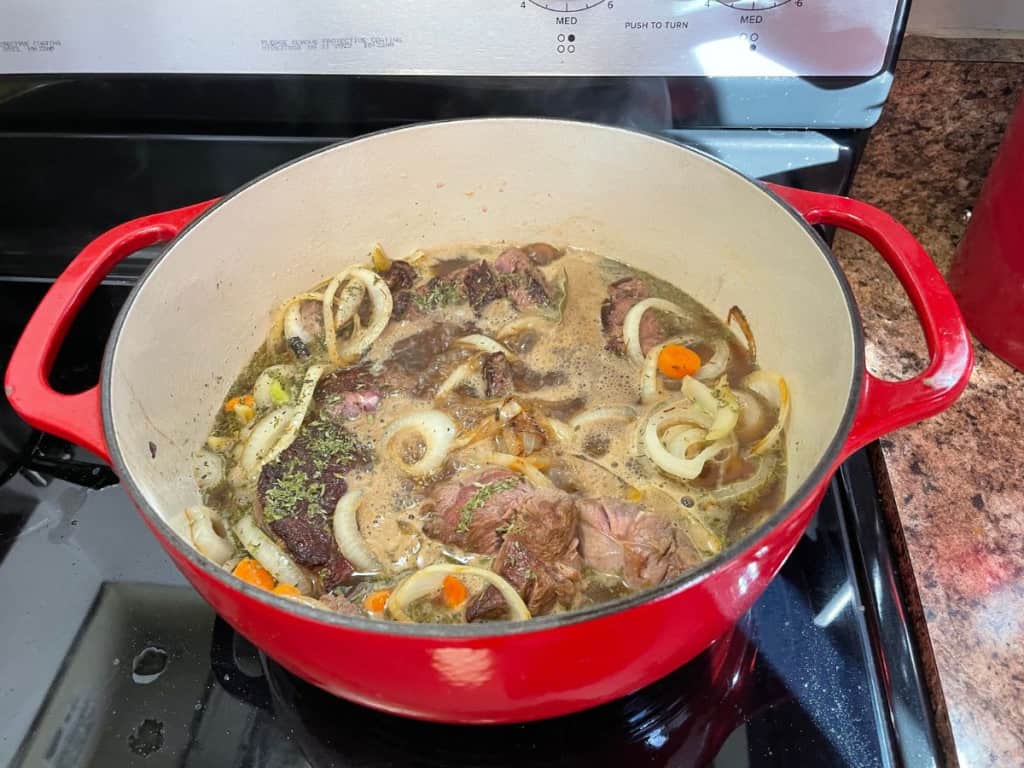 Braised Elk Shanks with wine (oven or slow cooker) - A Ranch Mom