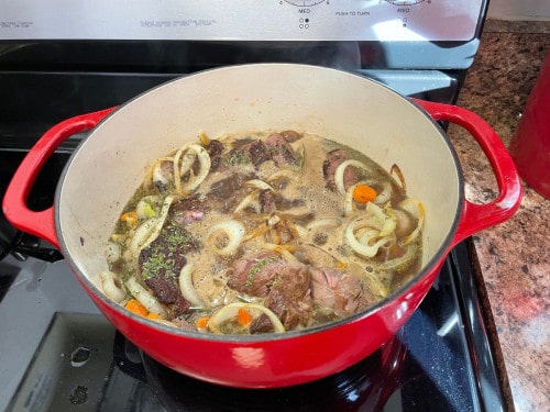 Braised Elk Shanks with wine (oven or slow cooker) - A Ranch Mom